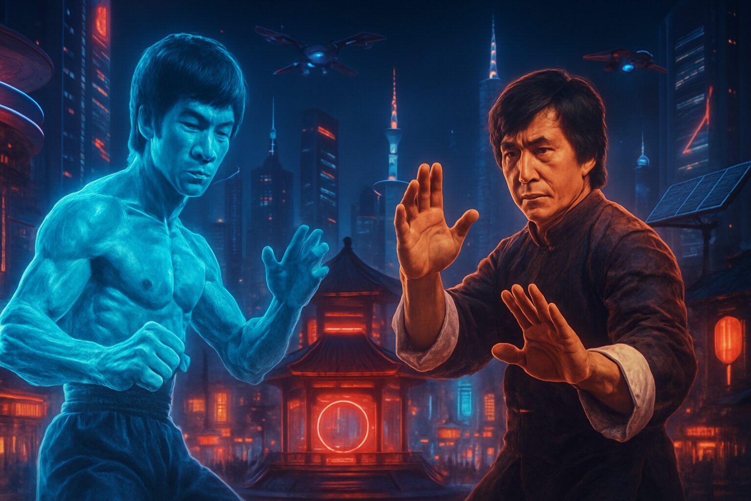L'ia redonne vie à bruce lee et jackie chan